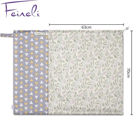 Waszak voor natte was (Kitten), 63 x 70 cm, Waszak met lus en trekkoord ...