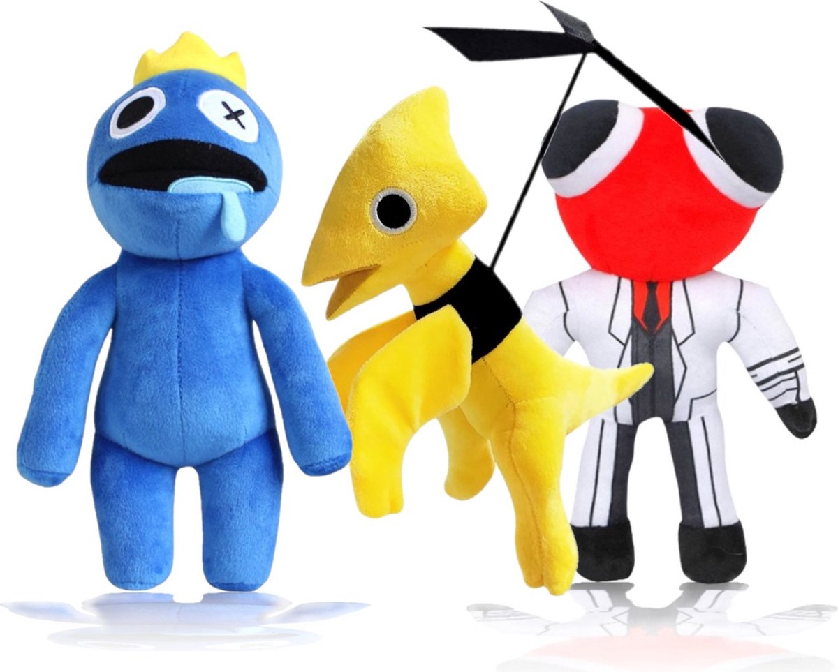 Klikkopers® - Rainbow Friends - Set knuffels 3 Stuks - Rainbow Friends ...