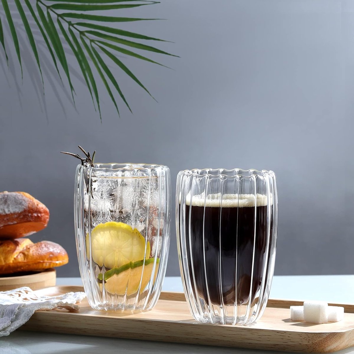Verres à double paroi Ripple 450 ml, lot de 2 verres à latte macchiato ...