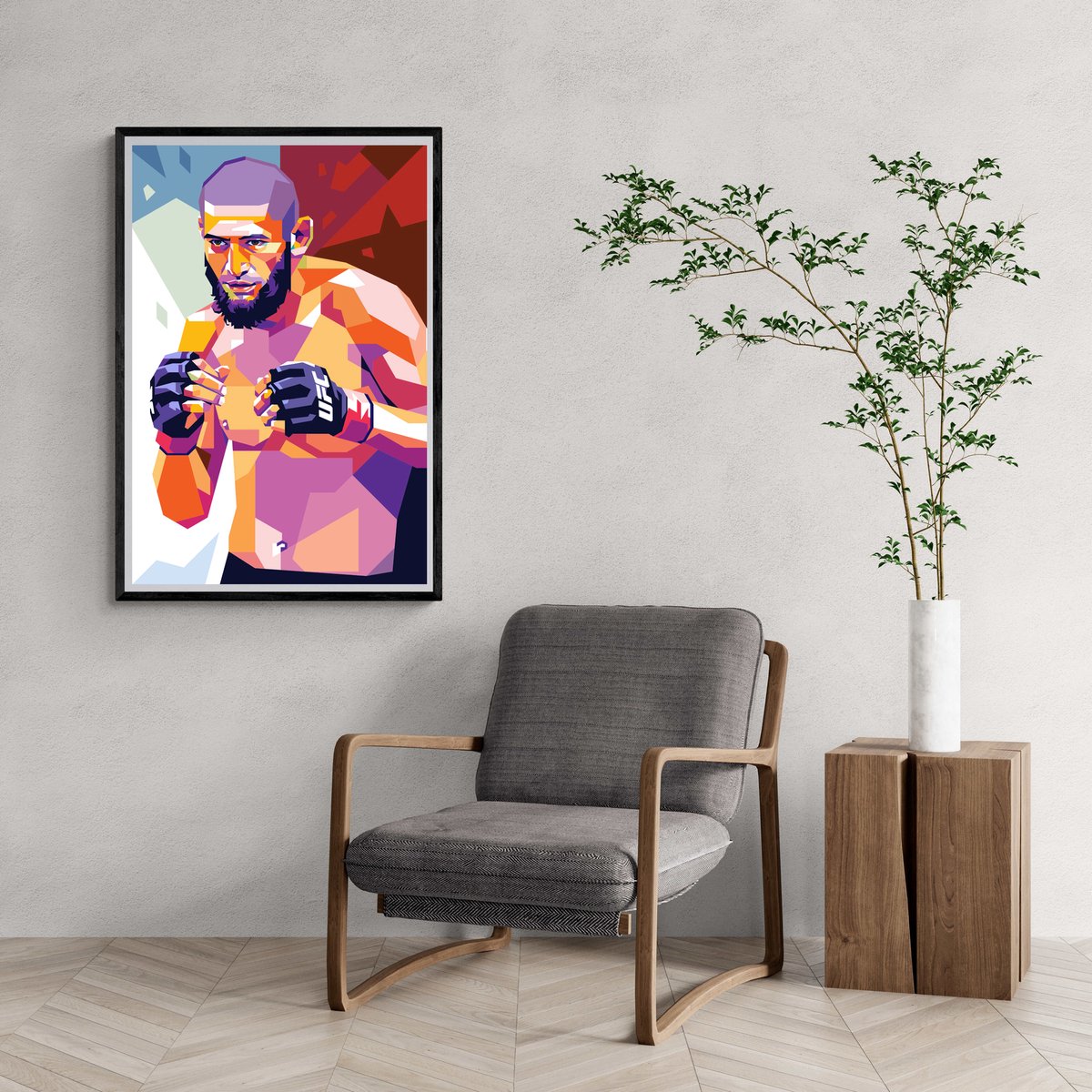 Khamzat Chimaev Poster | Khamzat Poster | Tsjetsjenië | UFC | MMA ...