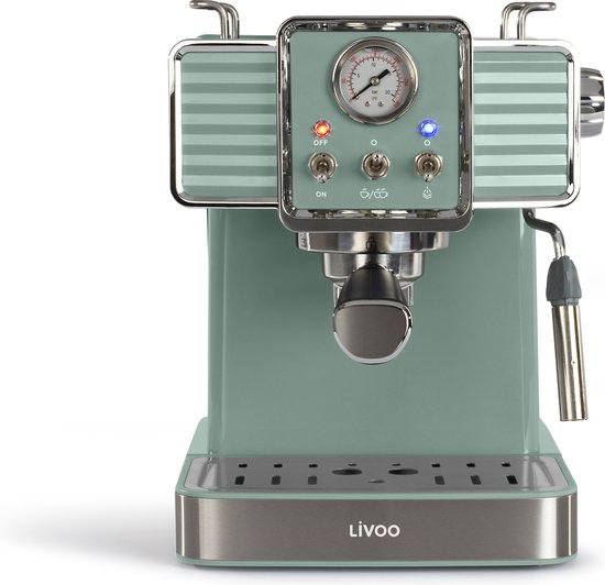 Livoo - DOD174V - Retro Espressomachine - petrol | bol
