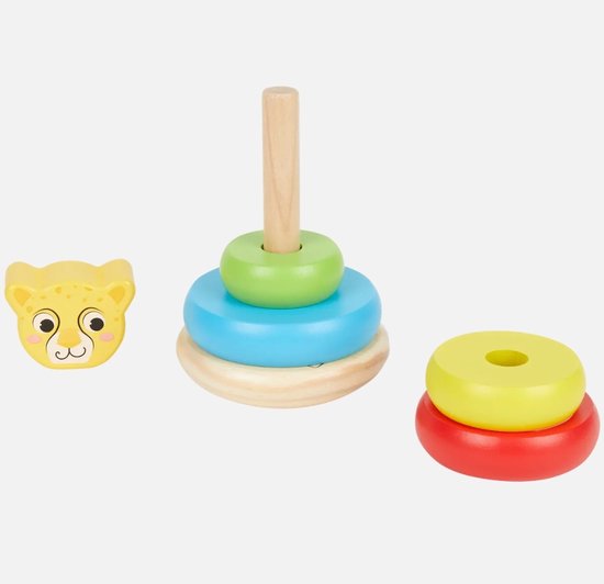 Houten stapeltoren met figuur | bol