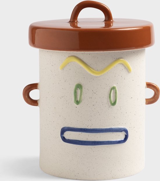 &Klevering | &K Amsterdam Jar Cheeky | Stenen Pot met Gezicht | bol