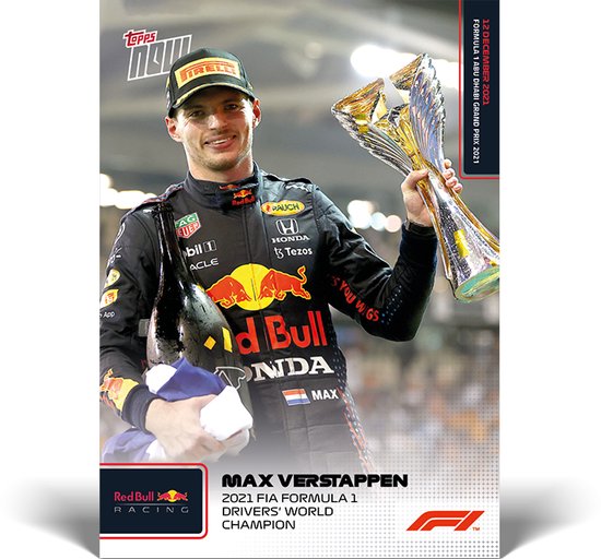 Max Verstappen - 2021 FIA Driver's World Champion - F1 TOPPS NOW® Card ...