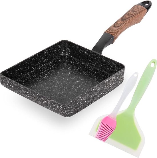 Nonstick Tamagoyaki Pan, 7 "x 6" Japanse Omelet Pan, Non-stick Egg Roll ...