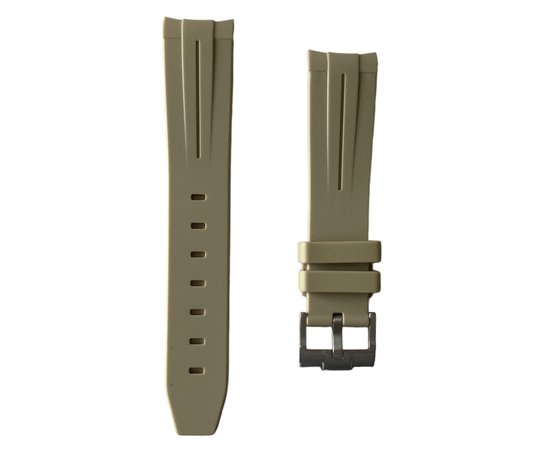 20mm Curved rubber strap Beige Omega x Swatch Moonswatch - Gebogen ...