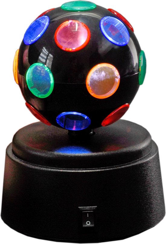 Disco party licht/disco bol - zwart - roterend - Multi kleurige LED verlichting | bol