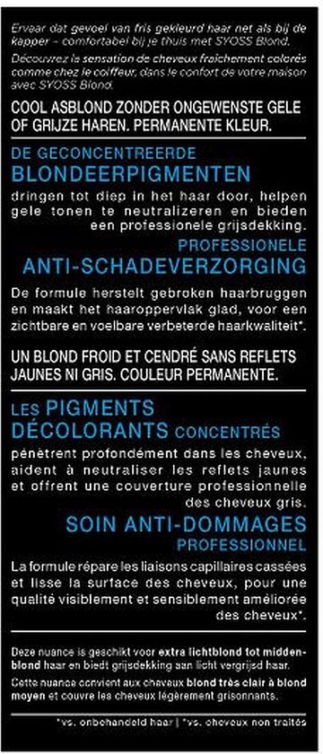 Syoss Haarverf 12-59 Cool Platinablond - 3 Stuks - Voordeelverpakking | bol