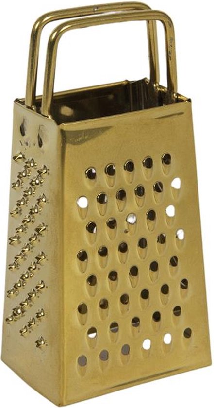 Mini rasp - goud - RVS - kleine rasp - keukenrasp - handrasp - 4-zijdig ...