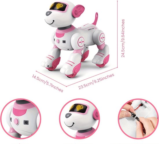 Livano Robot Hond - Robot Hondje Speelgoed - Interactief - Roze | bol