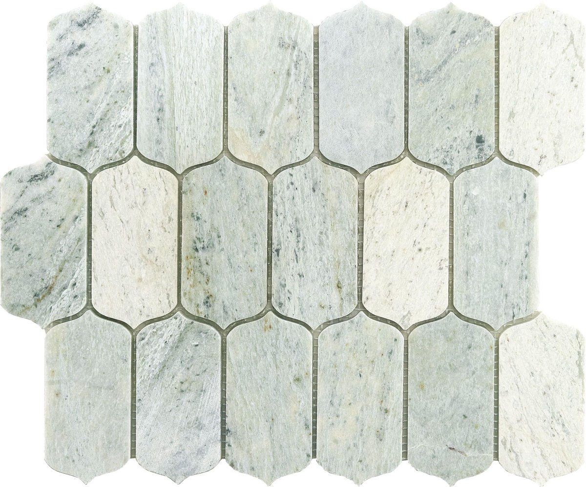 Natuursteen steenstrip mozaïektegel - Green marble leaves-Leno-Deco | bol