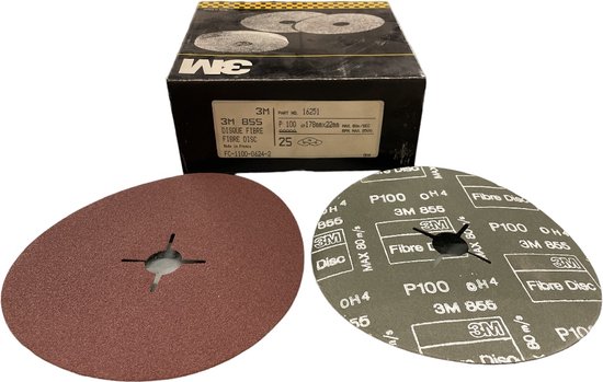 3M Fibre Disc 855 art. 16251 - P100 - diameter 178 mm x 22 mm - Prijs ...