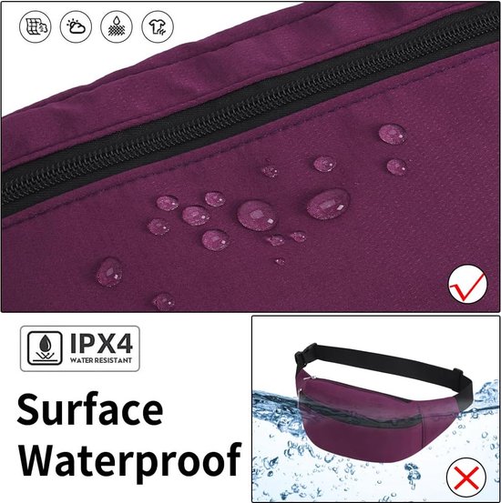 Waterdichte heuptas met verstelbare riem voor sport, hardlopen ...