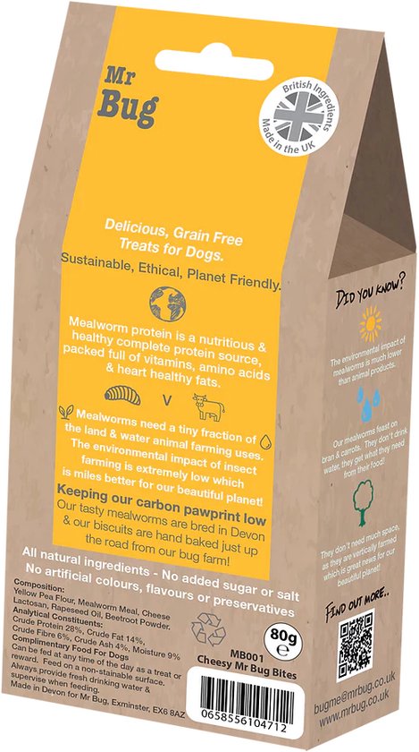 MR BUG - 4 x The Cheesy One - Hondensnack - insecten koekjes ...