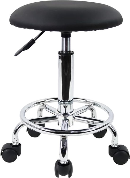 rolkruk - Roller Stool with Footrest Office Stools Height adjustable | bol