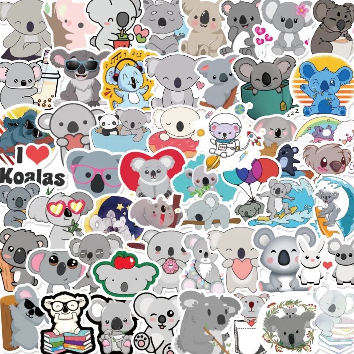 Koala Stickers 50 Stuks | Dieren Stickers | Grappige Stickers ...