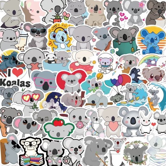 Koala Stickers 50 Stuks | Dieren Stickers | Grappige Stickers | Buidelbeer |... | bol
