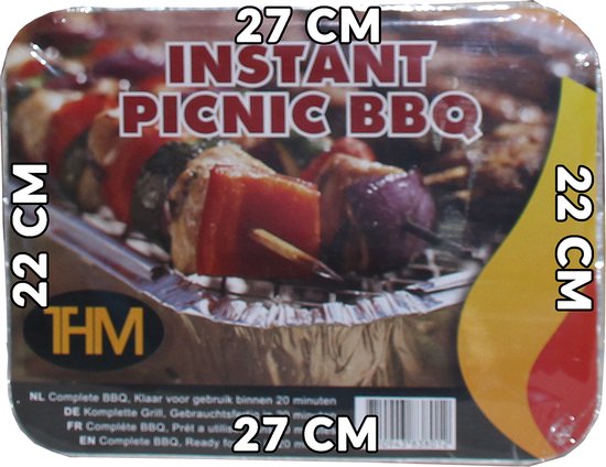 THM Instant Barbecue 12 stuks – Wegwerp BBQ, grillvlak 27×22 cm ...