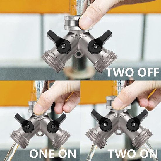 2-weg verdeler water 3/4 inch, wateraansluitverdeler, waterverdeler ...