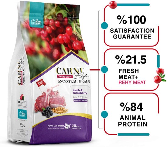 Carni Life Cranberry ANCESTRAL GRAIN LAMB & BLACKBERRY PUPPY ALL BREEDS ...