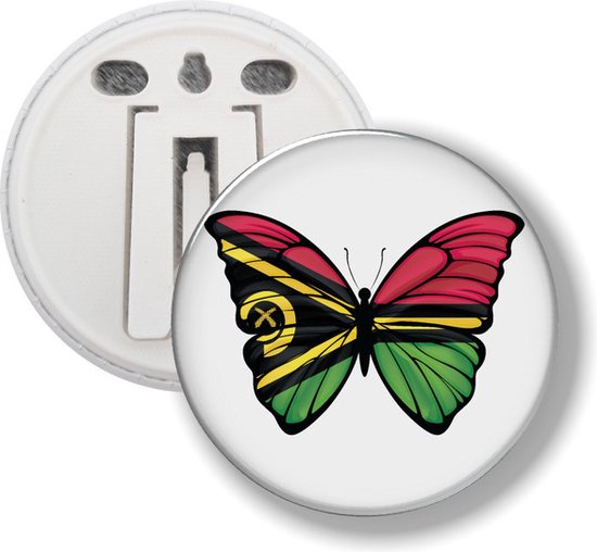 Button Met Clip - Vlinder Vlag Vanuatu | bol