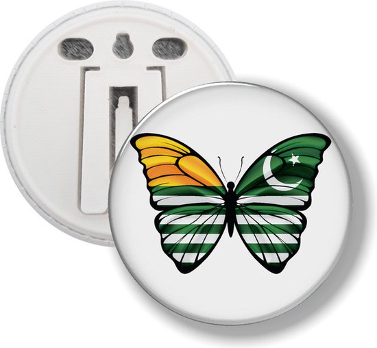 Button Met Clip - Vlinder Vlag Kashmir | bol