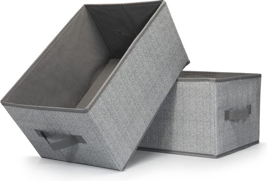 Grote opbergdozen, set van 2 dozen, praktische dozen voor het opbergen ...