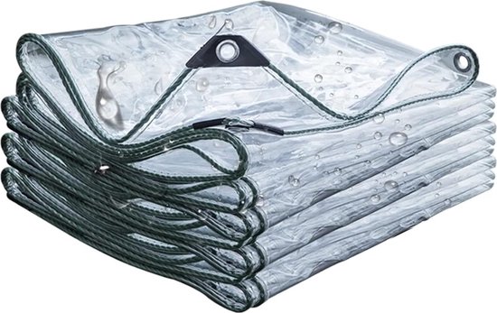 Afdekzeil, waterdicht, groot transparant zeil, afdekking met ogen, dik ...
