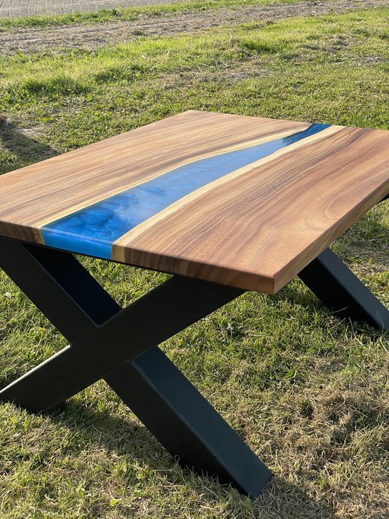 ALBRUS - Exclusive Epoxy Resin Table - Rivier tafel - Salontafels | bol