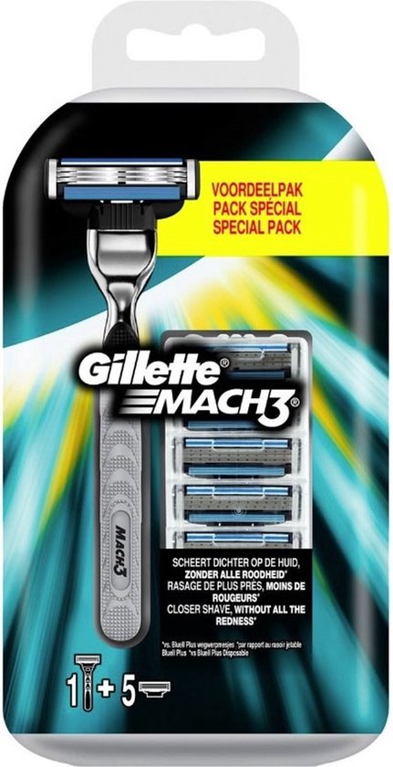 Gillette Mach3 Scheersysteem + 3 Scheermesjes - Scheermes | bol