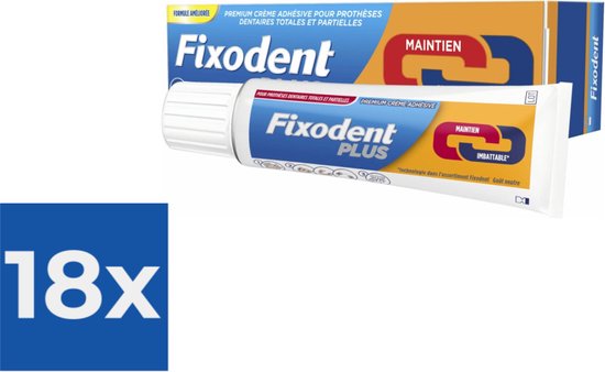 Fixodent Kleefpasta Plus Duo Premium 40 gr - Voordeelverpakking 18 ...