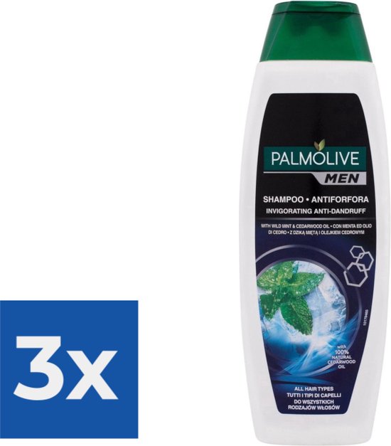 Palmolive Shampoo Men - Anti Roos 350 ml - Voordeelverpakking 3 stuks | bol
