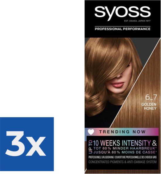 SYOSS Color baseline 6-7 Golden Honey - 1 stuk - Voordeelverpakking 3 ...