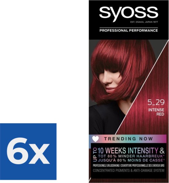 SYOSS Color baseline 5-29 Intense Red - 1 stuk - Voordeelverpakking 6 ...