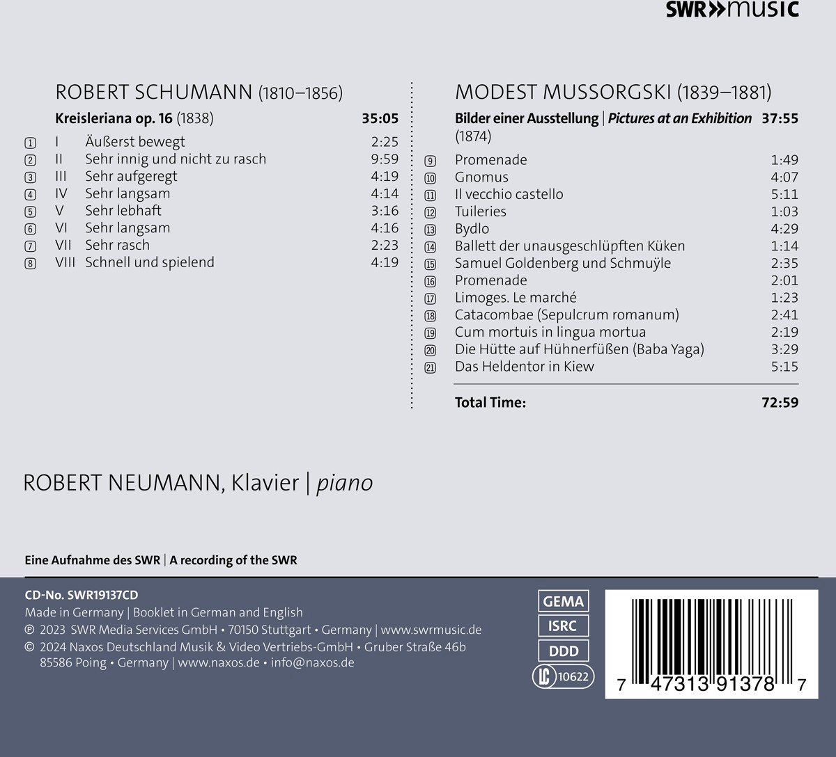 Robert Neumann - Piano Works (CD), Robert Neumann | Muziek | bol
