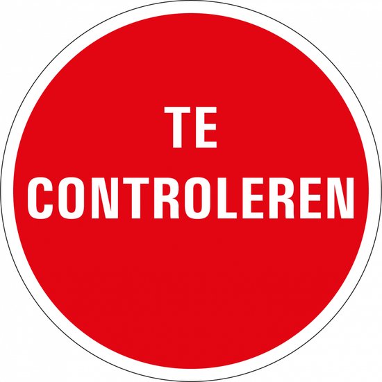 Te controleren sticker, op vel 30 mm - 18 per kaart | bol