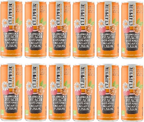 Clipper Infusion Peach Orange 12 blikken x 25 cl | bol