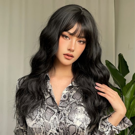Xerolax Dames Pruiken - Hair Wig - Lang Haar - Cosplay Pruik - Zwart | bol