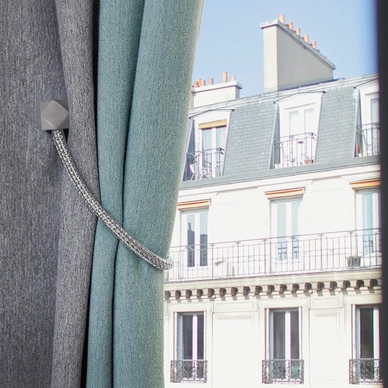 Pakket van 6 magnetische gordijnkoorden, gordijnhouders, touwgespen ...