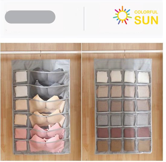 Colorful Sun® Ondergoed organizer - 36 vakjes - Dubbelzijdig - Opbergen ...