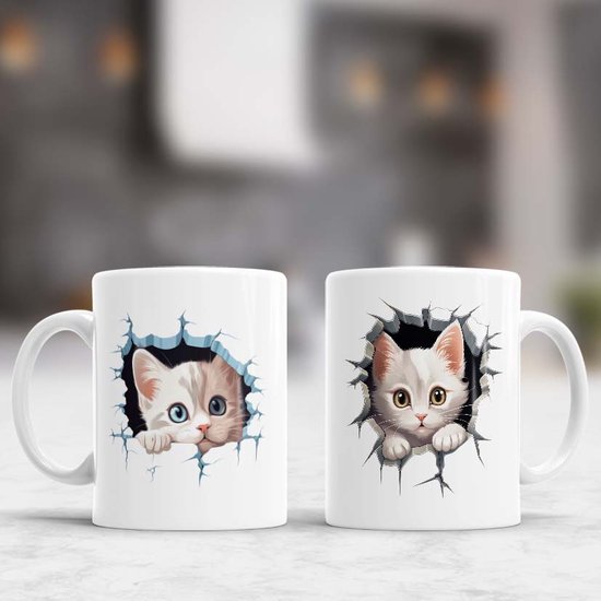 Mok Baby Cats - Cats - Gift - Cadeau - CatLovers - Meow - KittyLove - Katten -... | bol