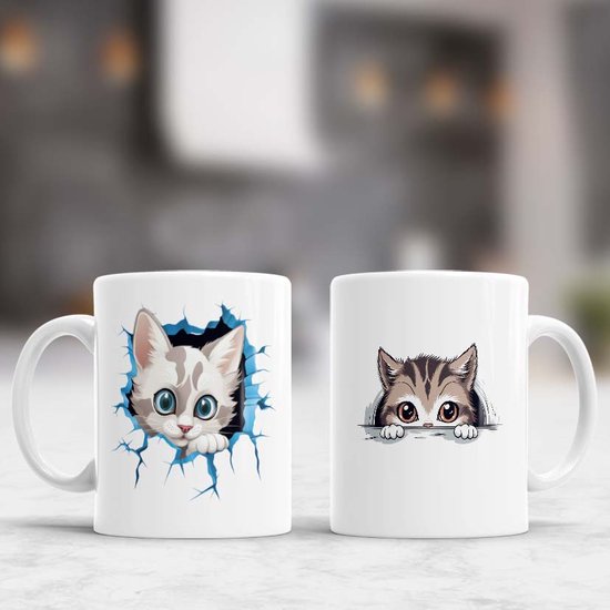 Mok Cat - Cats - Gift - Cadeau - CatLovers - Meow - KittyLove - Katten -... | bol