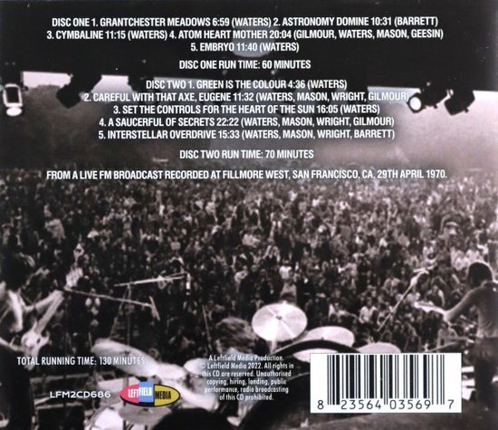 Fillmore West 1970, Pink Floyd | CD (album) | Muziek | bol