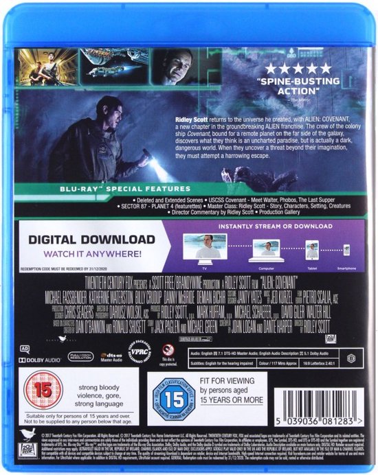 Alien: Covenant (Blu-ray), Katherine Waterston | Dvd's | bol