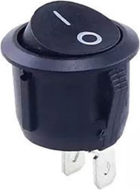 Wipschakelaar On/Off KCD1-202 - ⌀22.7mm - 2-pins - Rond - 6A-250V/10A ...