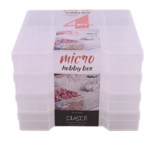 Hobby Organizer - Overzichtelijke 4-Delige Sorteerdoos voor Hobby ...