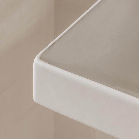 Roca Ona wastafel compact met overloop 55 x 36 cm, mat wit | bol