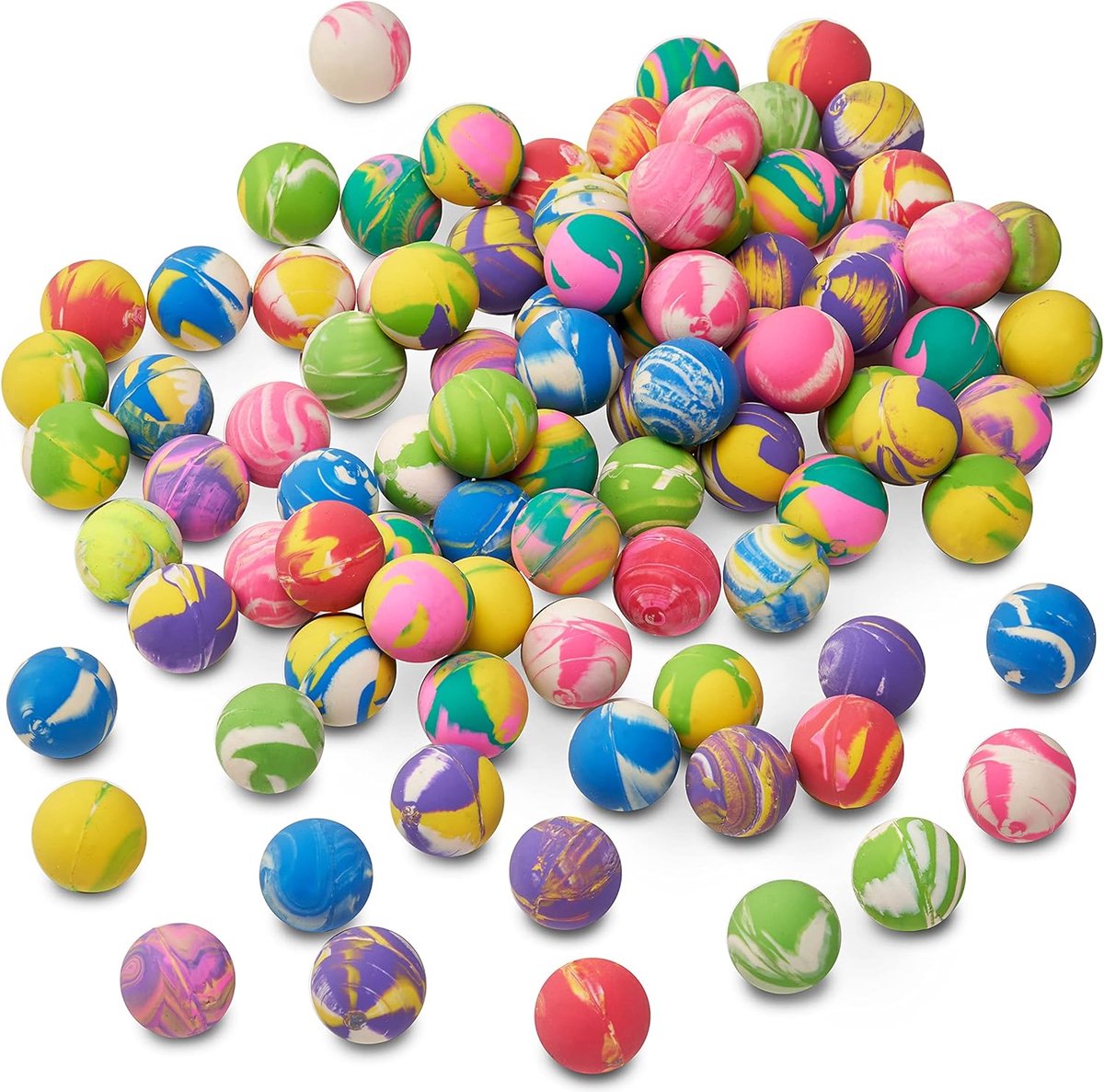 100 stuks stuiterballen Kleurrijke gemengde 20mm stuiterballen ...