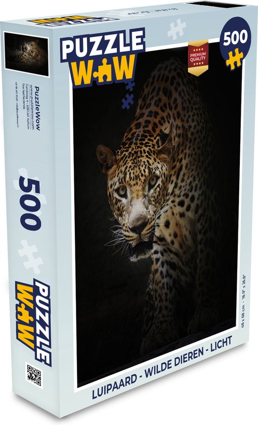 Puzzel Luipaard - Wilde dieren - Licht - Legpuzzel - Puzzel 500 stukjes ...