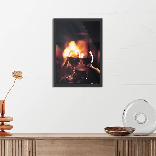 Poster Proost Op Het Leven Rechthoek Verticaal Met Lijst XL (50 X 70 CM ...